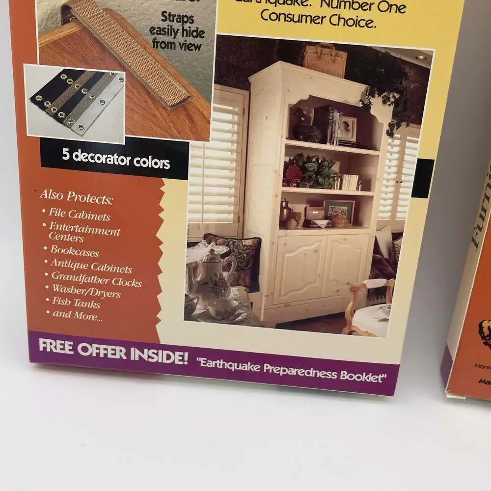 QuakeHOLD! | Other | Lot Of 2 Quake Hold Furniture Safety Straps Model ...